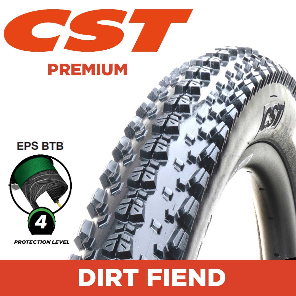 CST Tyre Dirt Fiend C3003 - 29 x 2.35 - 1.5mm EPS Protection Wirebead ...