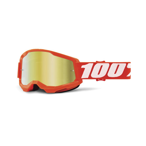 100% Strata 2 Goggle Orange Mirror Gold – Jonny Sprockets Bike Shop