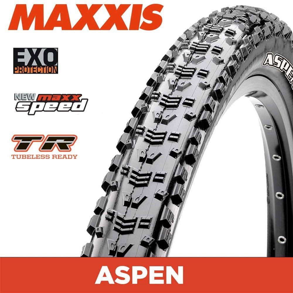 Maxxis Aspen - 27.5 X 2.25 - Folding TR - EXO 120 TPI - MaxxSpeed XC – Jonny Sprockets Bike Shop